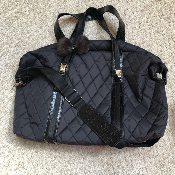 Bath & Body Works | Bags | Bath Body Works Black Quilted Tote Bag ...